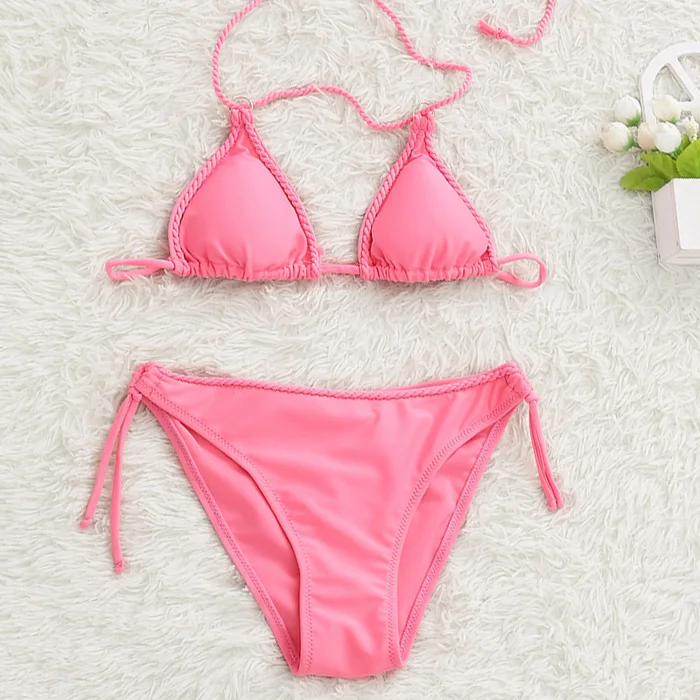 Oem Solid Colors Sex Cute Kids Little Girls Micro String Bikini ...