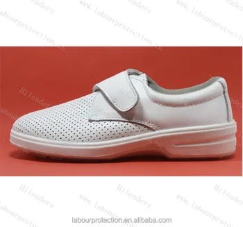 Anti-slip White Hospital Shoes / Leather Nurse Shoes - Buy White ...