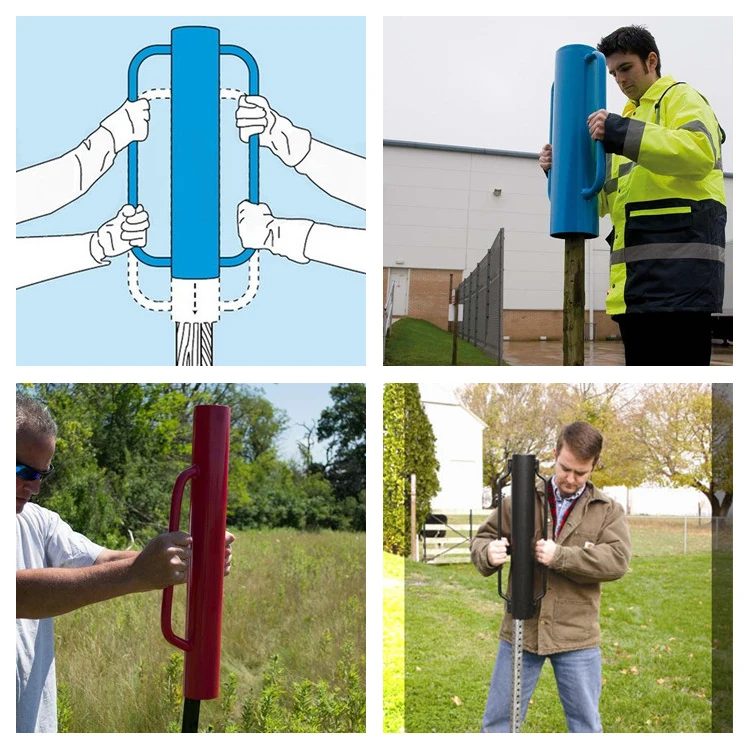 Heavy Duty Metal Yellow Power Coated Hand Steel Fence Post Driver For ...