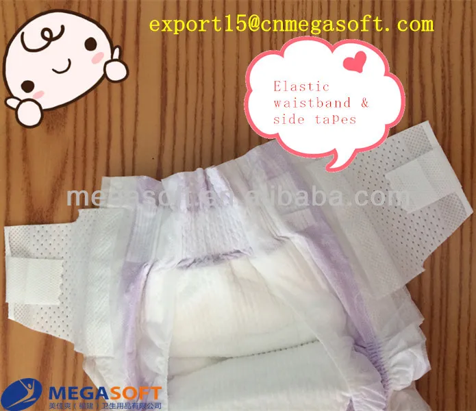 Megasoft Disposable Elastic Big Ear Baby Diaper - Buy Megasoft ...