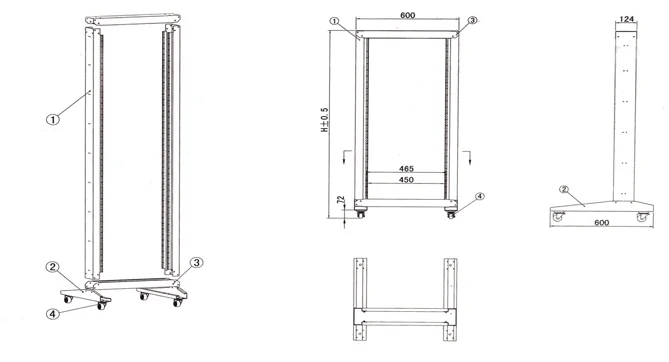 19 Inch Standard Open Frame Rack - Buy Frame Racks For Sale,19 Inch ...