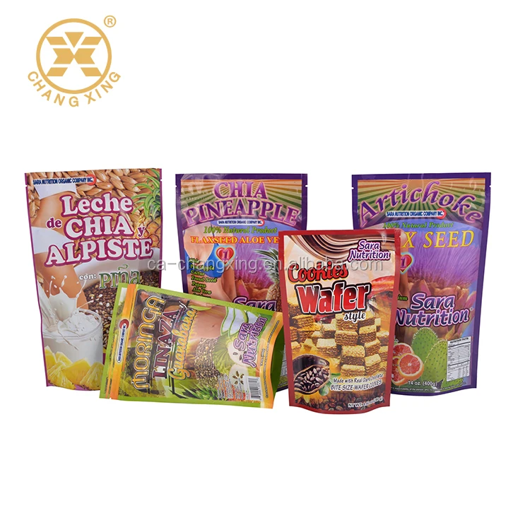 Printed Stand Up Pouches Zip Lock Pouch Aluminum Foil Packaging Food ...