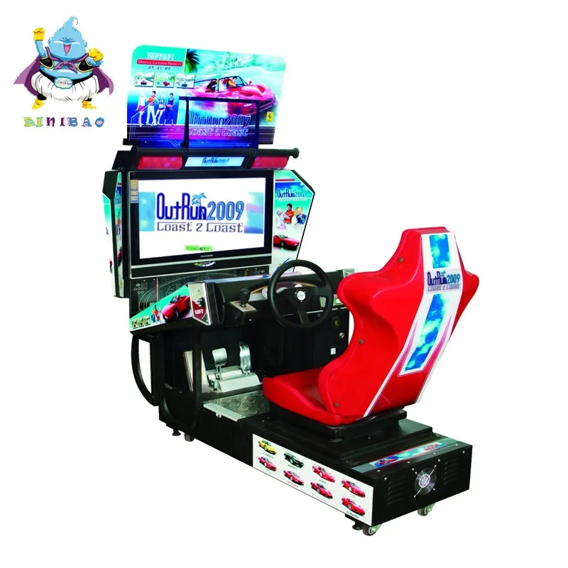 Popular Indoor Amusement 32"lcd Outrun Single Player Electric Racing ...