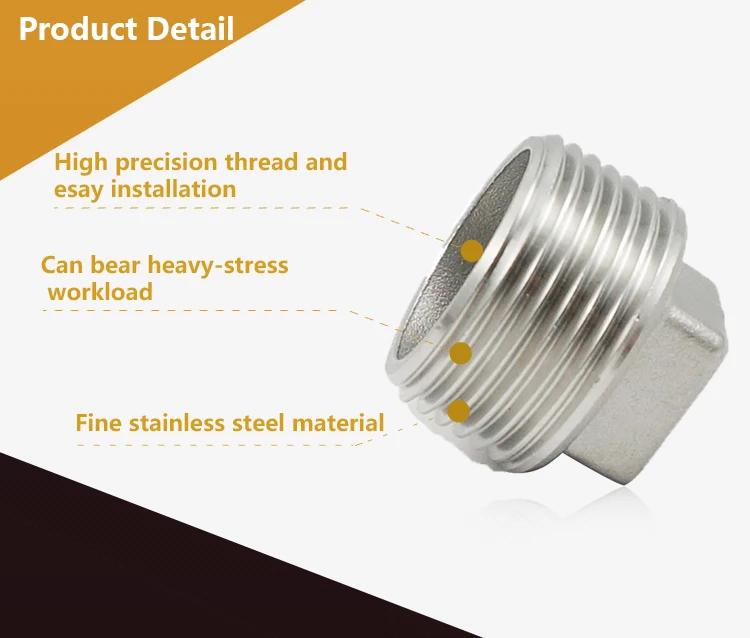 Npt Ss304 Ss316 Square/round/hex Plug Galvanized Stainless Steel Pipe ...