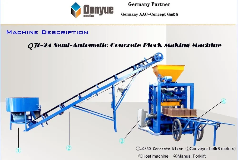 Qt4-24 Semi-automatic Manual Block Making Machine Kenya Laying Soil ...