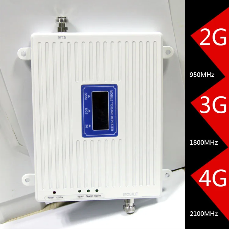 2G 3G 4G Tri Band Signal Booster - Amplify Mobile Signal