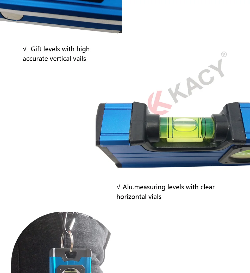 China Supplier KACY 5'' Box Beam Aluminum Small Liquid Spirit Level for ...
