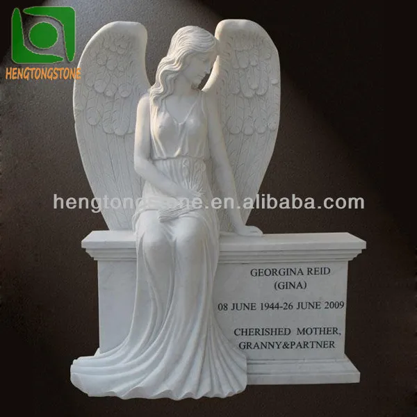 Lápida de Mármol blanco con Ángel, Lápida de mármol-Monumentos y ...