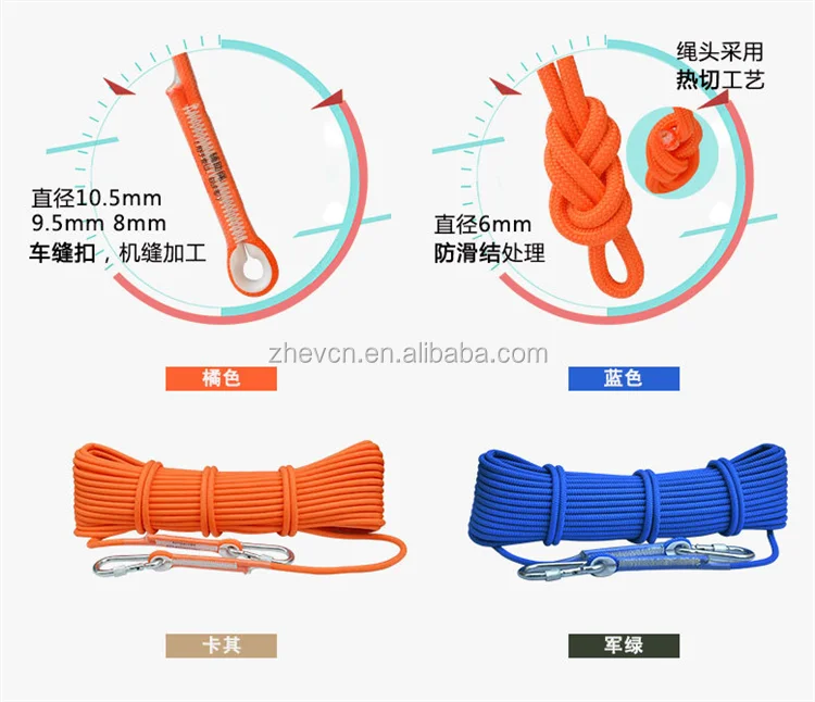 Rescue M10-m12 Climbing Safety Rope For Escape Cable Survival Equipment ...
