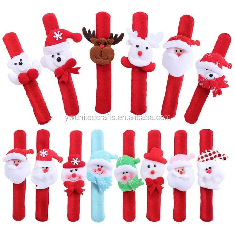 Christmas Kids Plush Slap Band X-mas Slap Bracelet Promotion Gifts ...