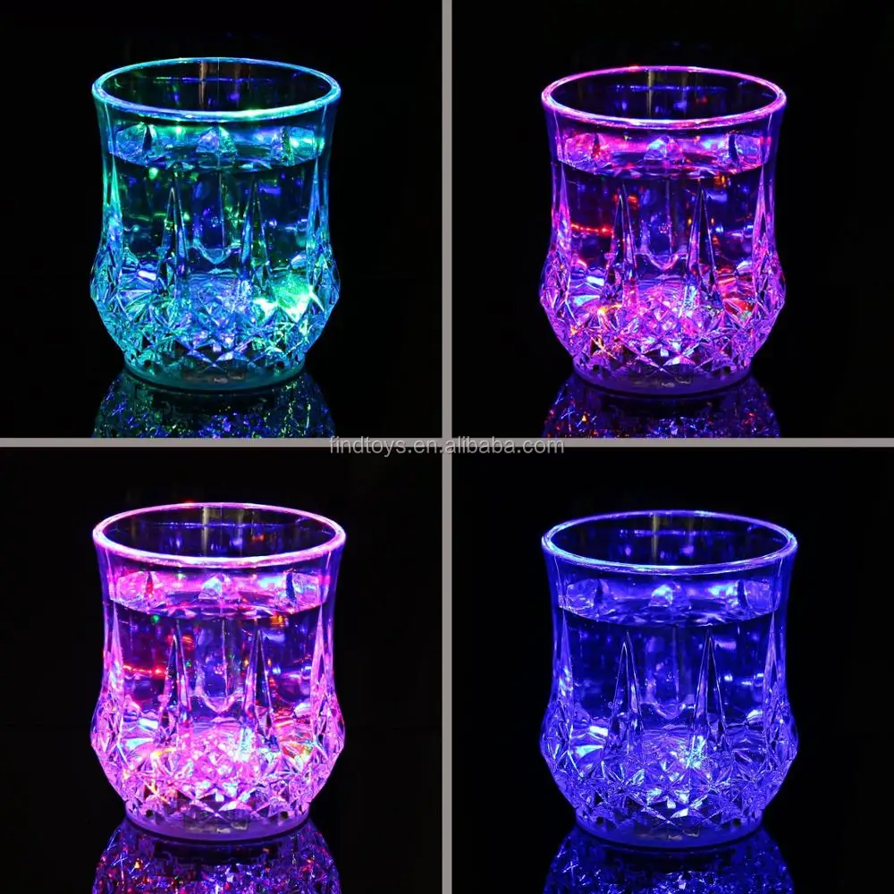 Plastic Led Flashing Cup Led Light Up Beer Cup Water Hanging Glass Cup ...