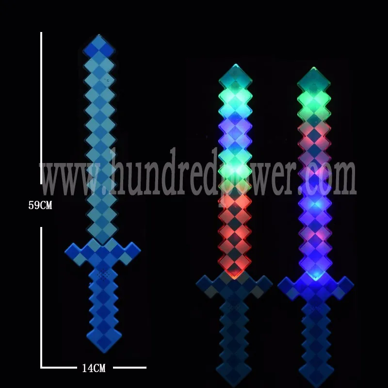 Flashing Wave Mosaic Pixel Sword Light Up Sword Toys Led Gaming Sword ...