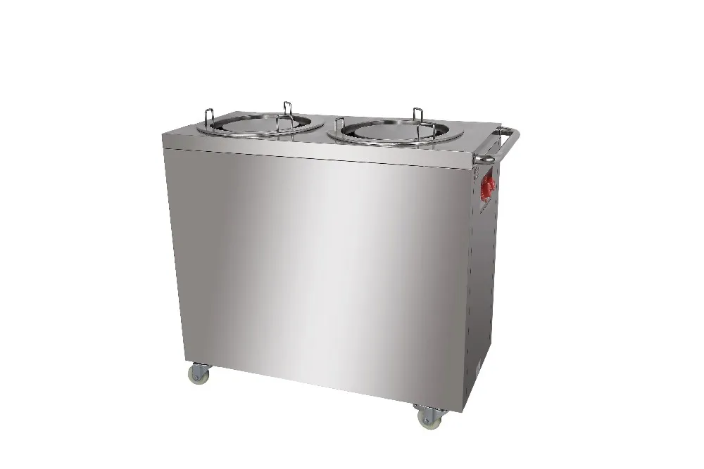 B005-2 Restaurant Kitchen Double Holder Plate Warmer Cart
