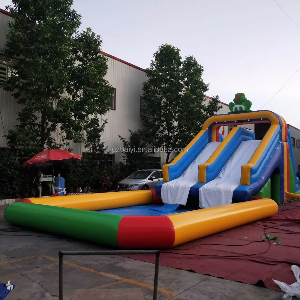 Commercial Outdoor Inflatable Frog Pool Slide Water Slide For Sale ...