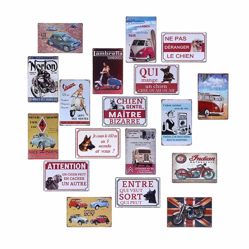 High Quality 20x30cm Vintage Retro Tin Signs Metal Tin For Home Wall ...