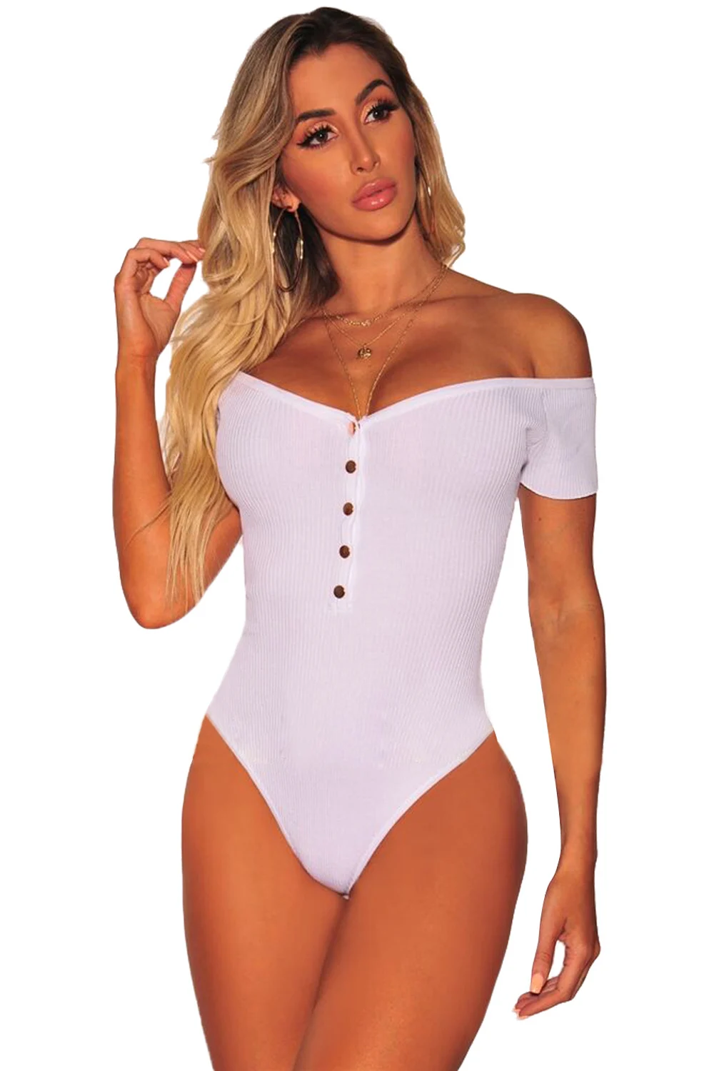 Most Popular Ribbed Off Shoulder Bodysuit Women Sexy Buy Bodysuit