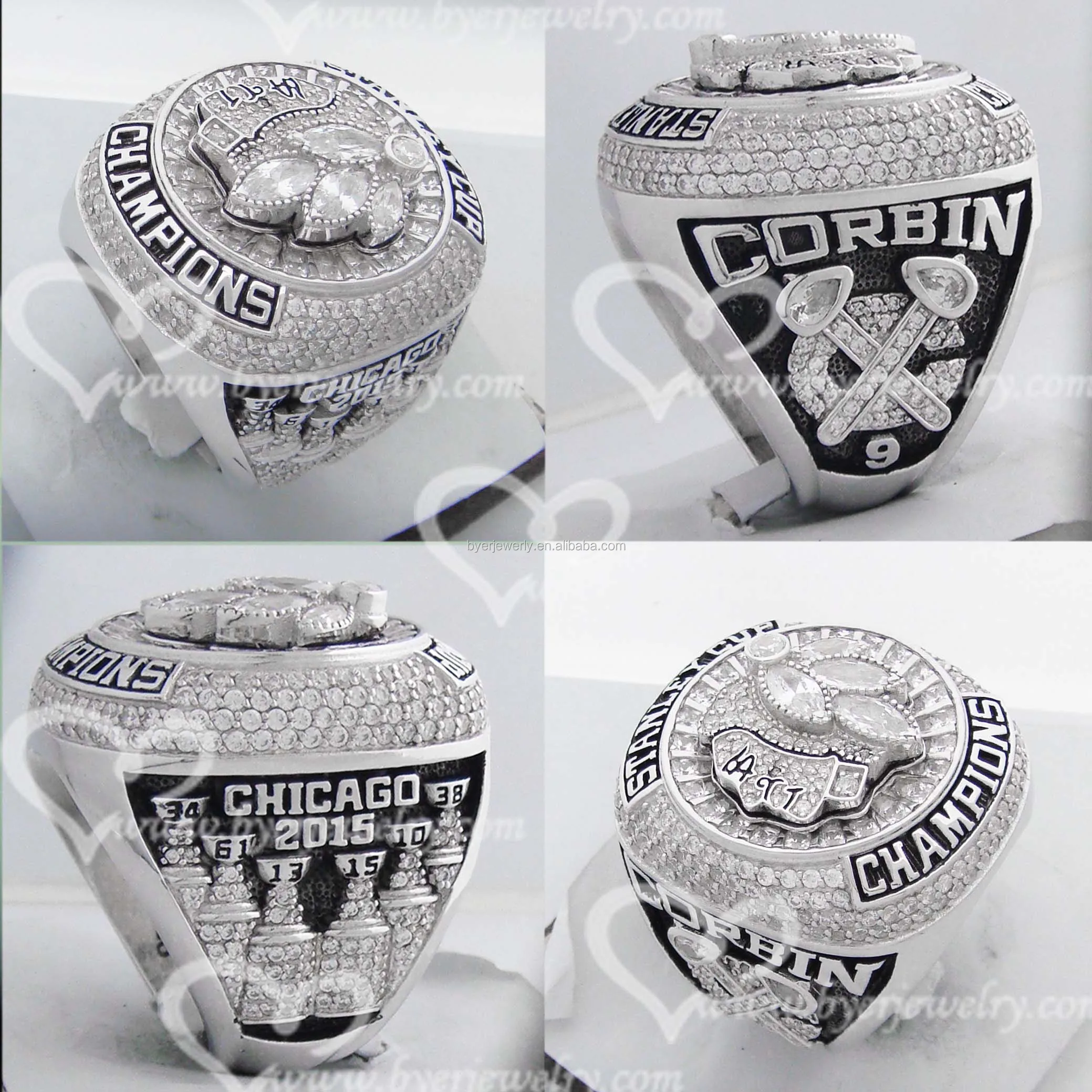 Custom Sports Championship Ring Girls Fashion Ring with Cubic Zircon ...