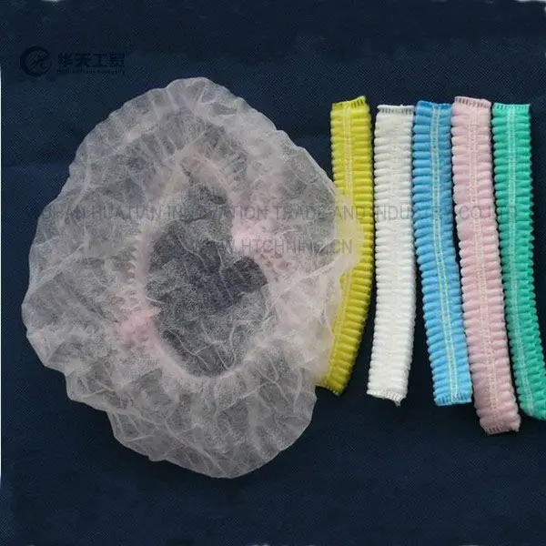 Disposable Colorful Pp Non Woven Mob Cap,Clip Cap And Strip Cap For ...