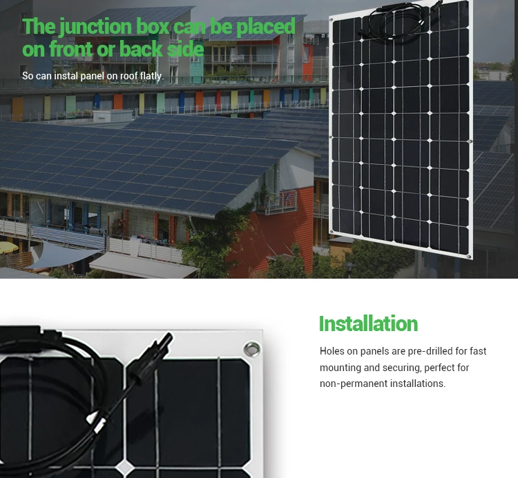 Hot Selling Thin Film Portable Photovoltaic Module Mono Flexible Solar ...