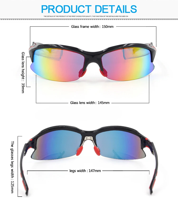 Custom Logo Unbreakable CE Sports Sunglasses Cycling Running Glasses ...