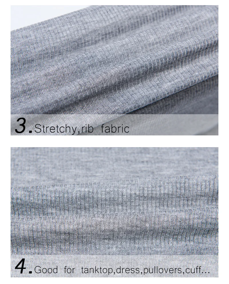 Mercerized Polyester Viscose Spandex Fabric Rib For Neckline Home ...