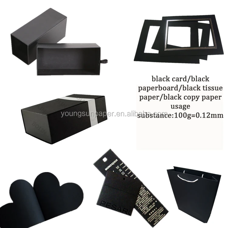 Thick And Laminated Black Cardstock/double Sided Board/paper And Paper ...