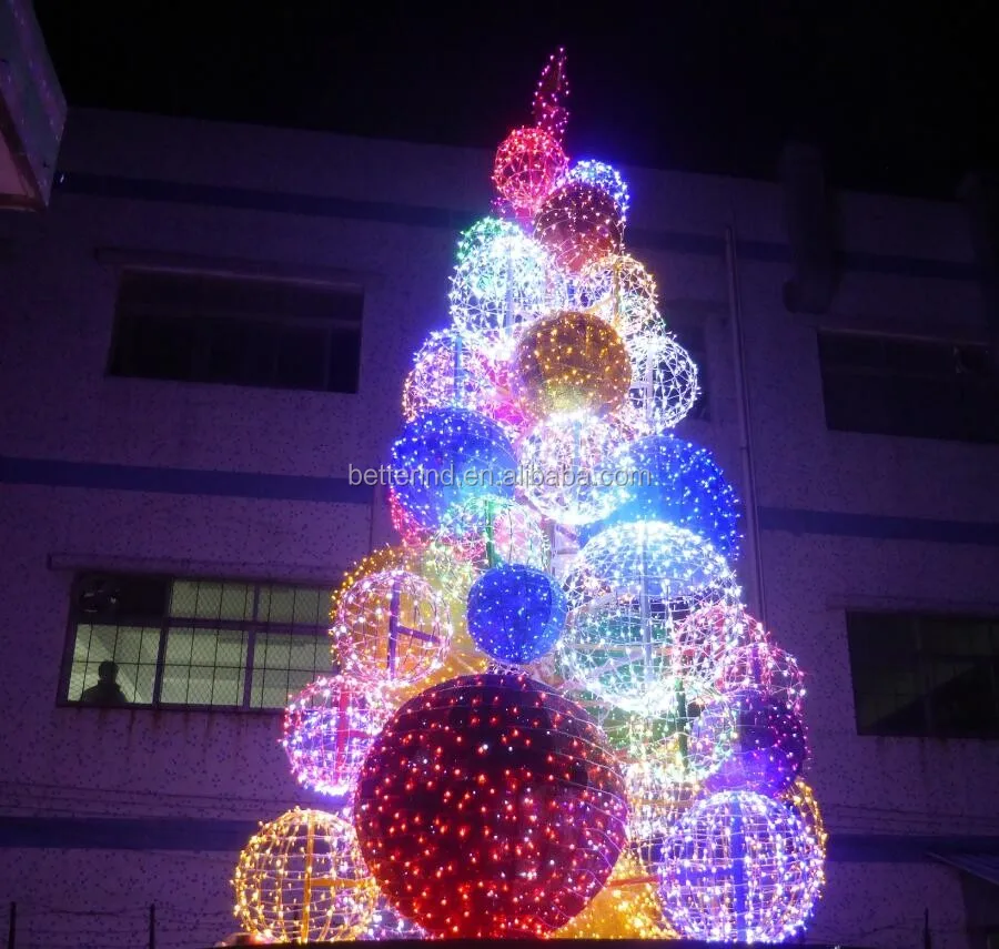 Colorful Led Christmas Ball Tree - Buy Led Christmas Ball Tree Product ...
