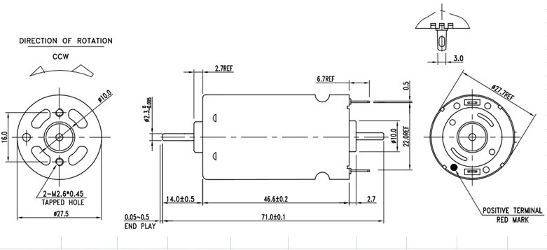 High Speed Electric Motor for Toy Train - Shine Dew 390-E001