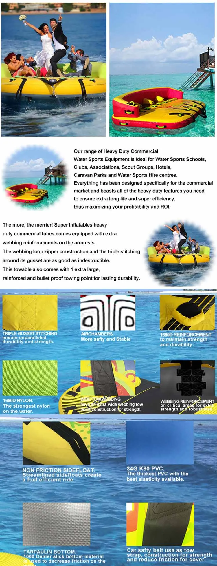 Inflatable Large 4 -6 Persons Crazy Ufo Flying Towable Tube For Sale ...