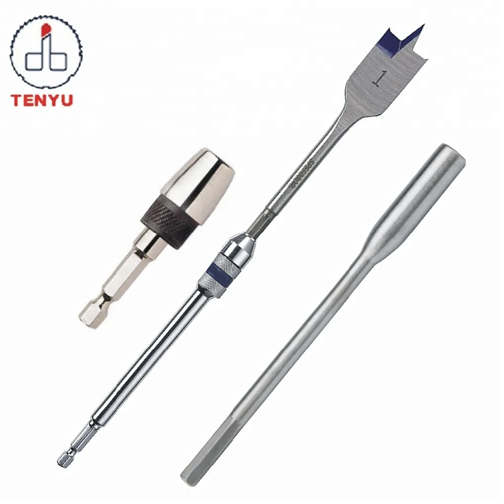 6 And 12 Inch Quick Change Wood Boring Drill Bit Extension Hex Shank ...