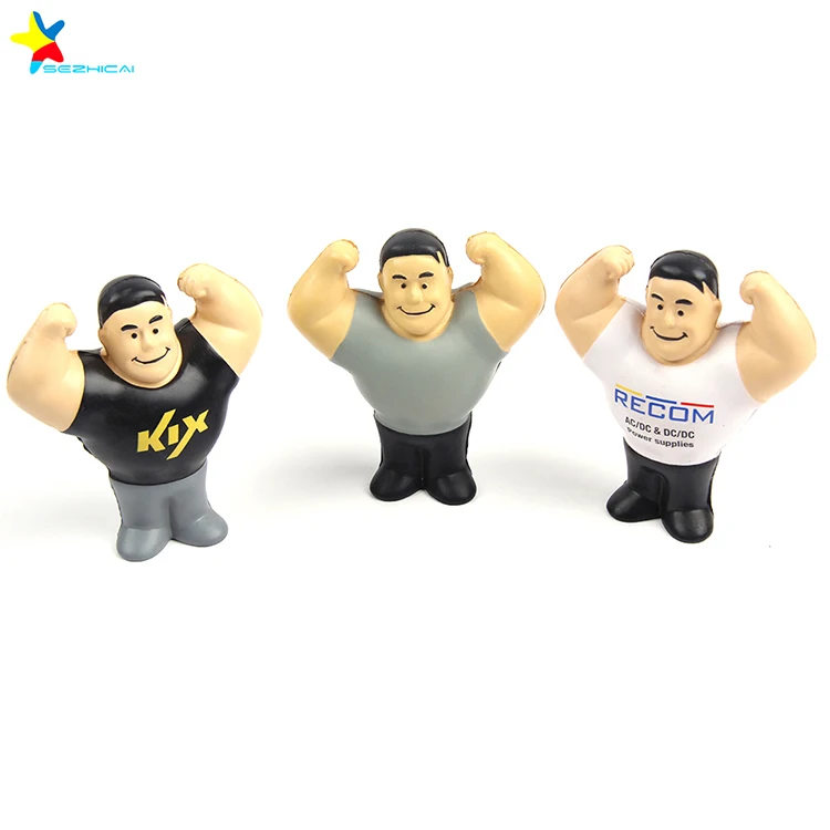 PU Foam Custom Muscle Man Shape Stress Ball - Anti Stress Toy