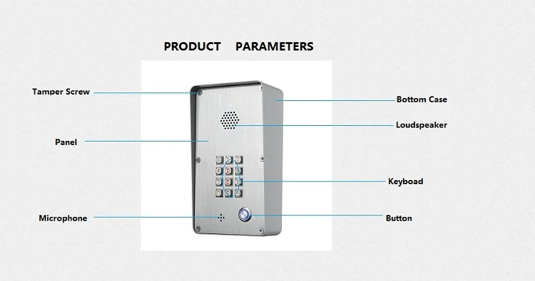 Kntech Robust Ip Sip Intercom Door Access Control Phone With Call Buttons Knzd 43a Buy Robust