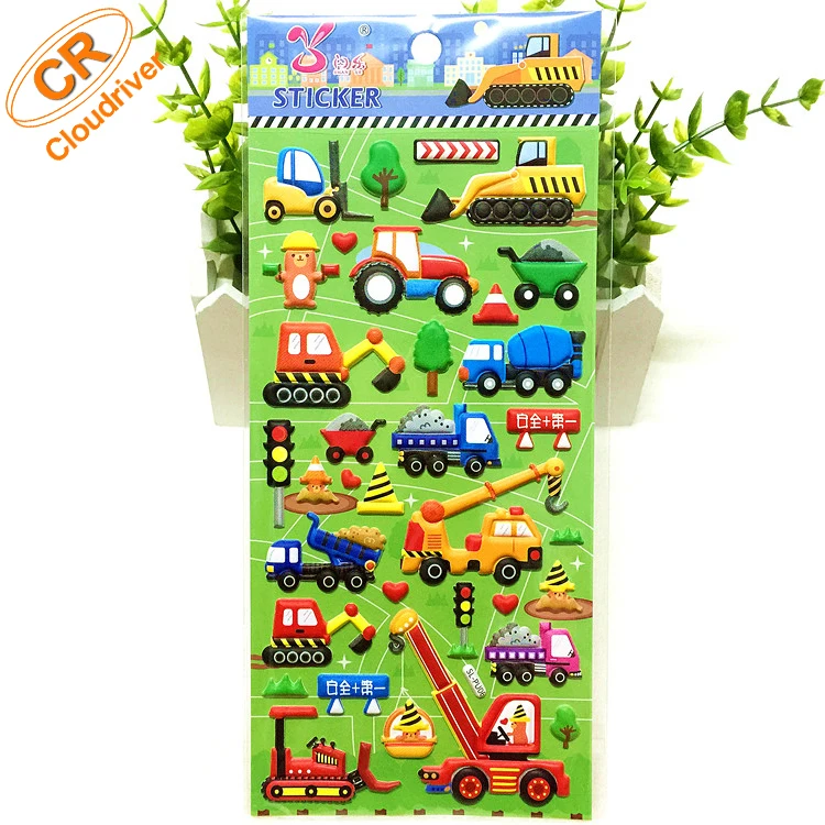 Oem Kids Learning Scene 3d Sticker Self Adhesive Pvc Activity Puffy ...