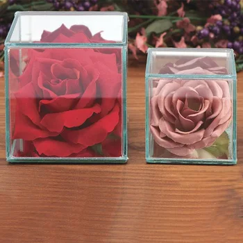 Acrylic Glass Like Flower Boxes Cube Lucite Display Box Cases - Buy ...
