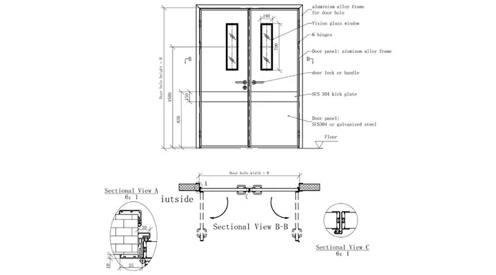 China Hospital Door - Buy Bed-ward Door,Hospital Manul Door,Hospital ...