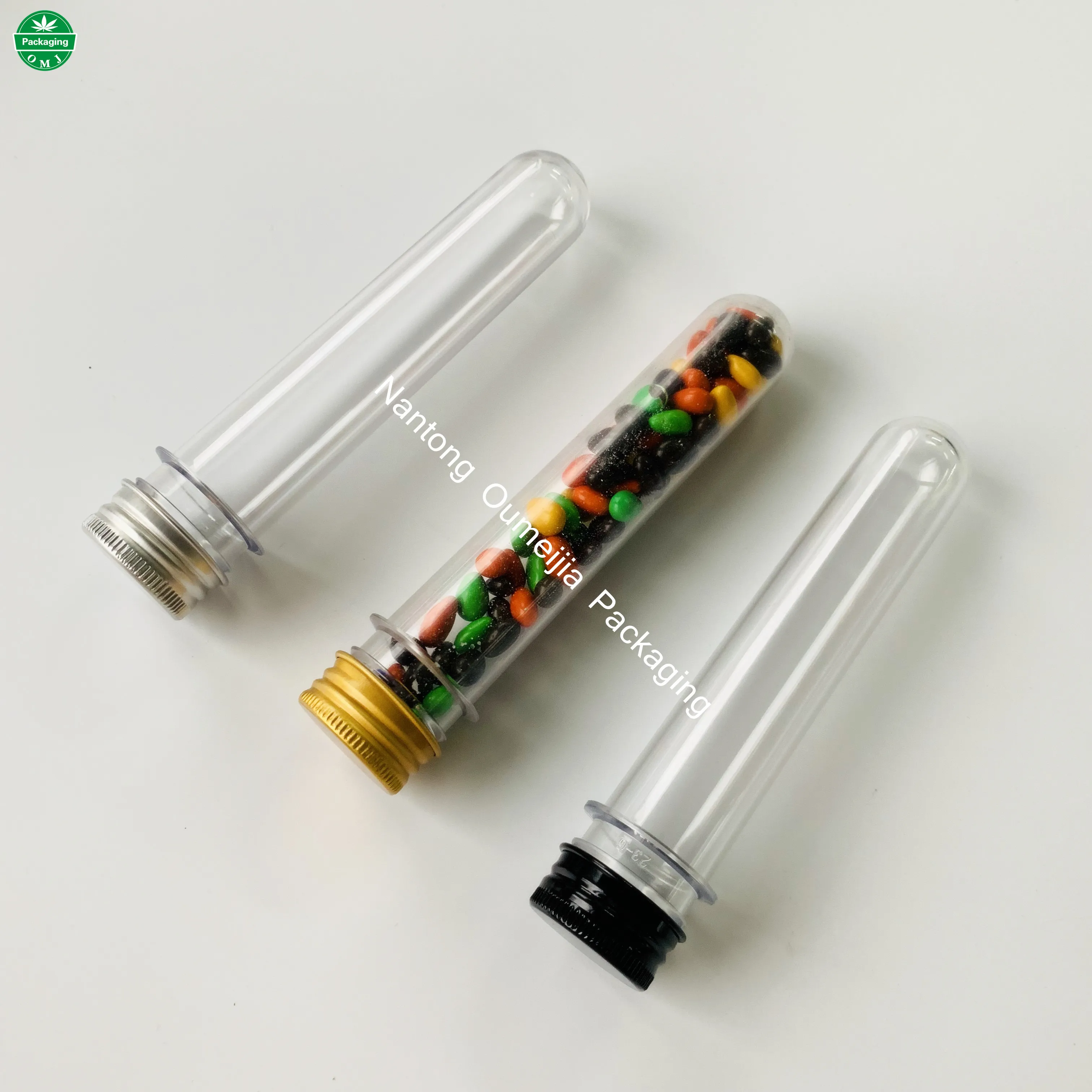 25x140mm 40ml Plastic Test Tube Preroll Container For Weed Packaging ...