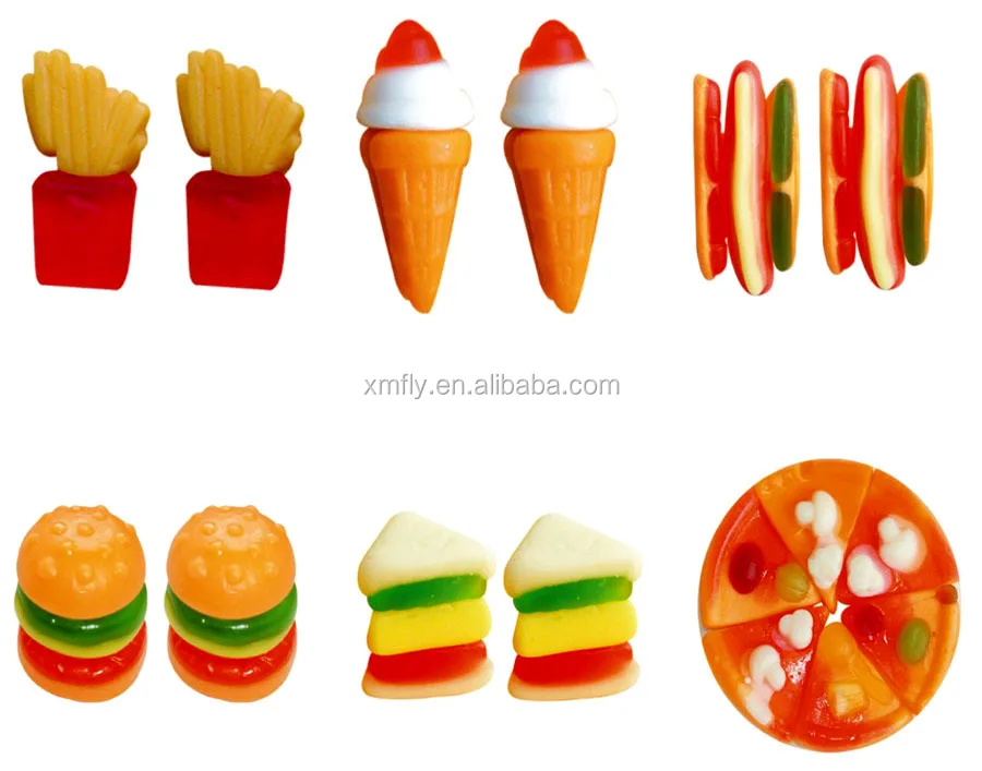 Individual Packed Fast Food Hamburger Hotdog Series Gummy Candies - Buy ...