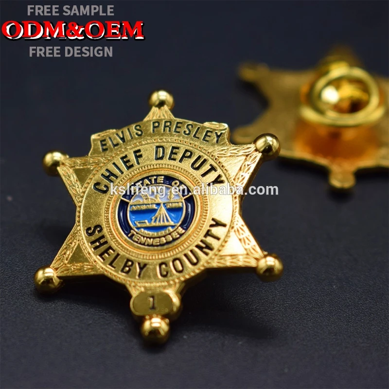 High Quality Custom Police Badge Pin Brooch Police Metal Pin Badge ...