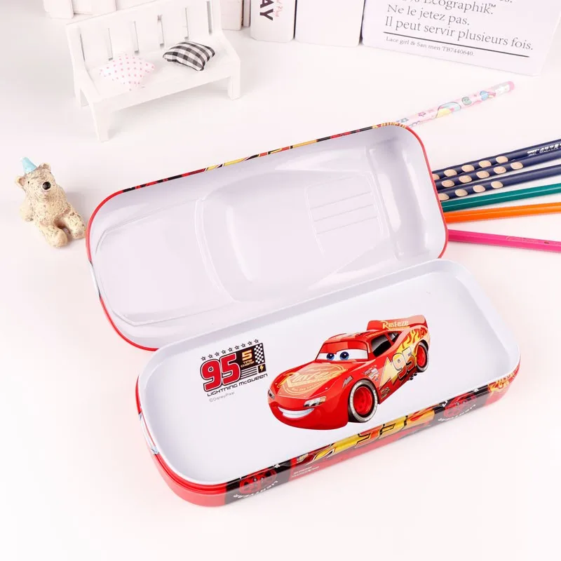Topsthink Cool Cars Metal Pencil Case 2 Layer Toy Student Boys Pencil ...