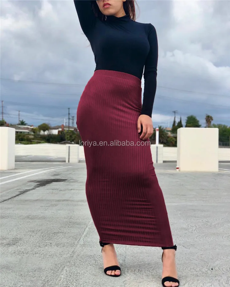 New 2019 Turkish Islamic Half Long Stretcy Skirt Women Maxi Tight Skirt ...