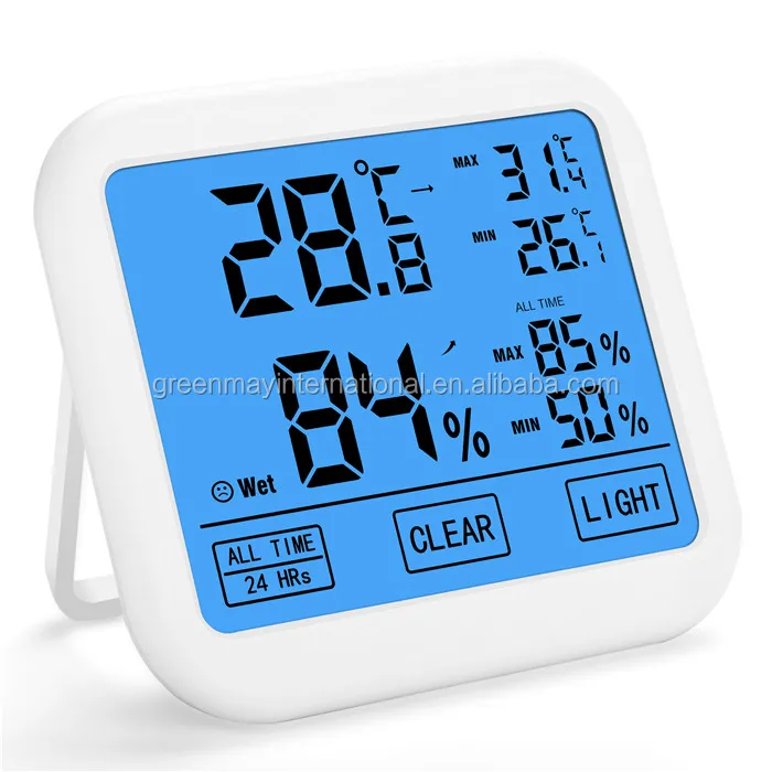 Free Shipping Luxury Wall Mounted Digital Hygrometer Household Indoor ...