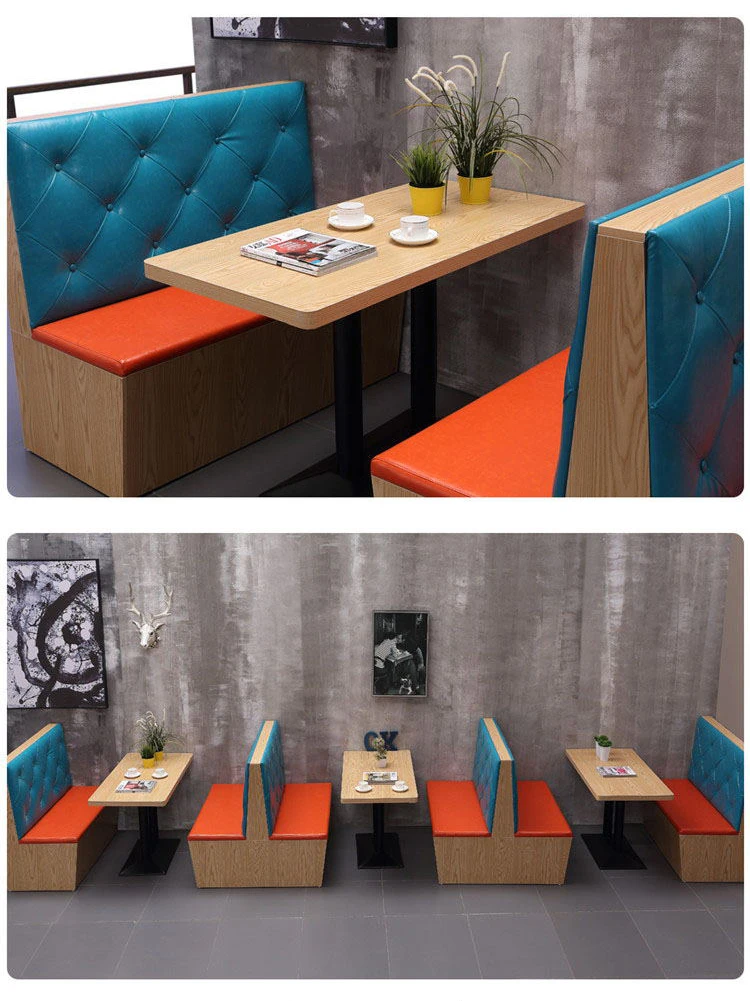 Customized Fast Food Modern Restaurant Furniture Retro Booths,Pu And ...
