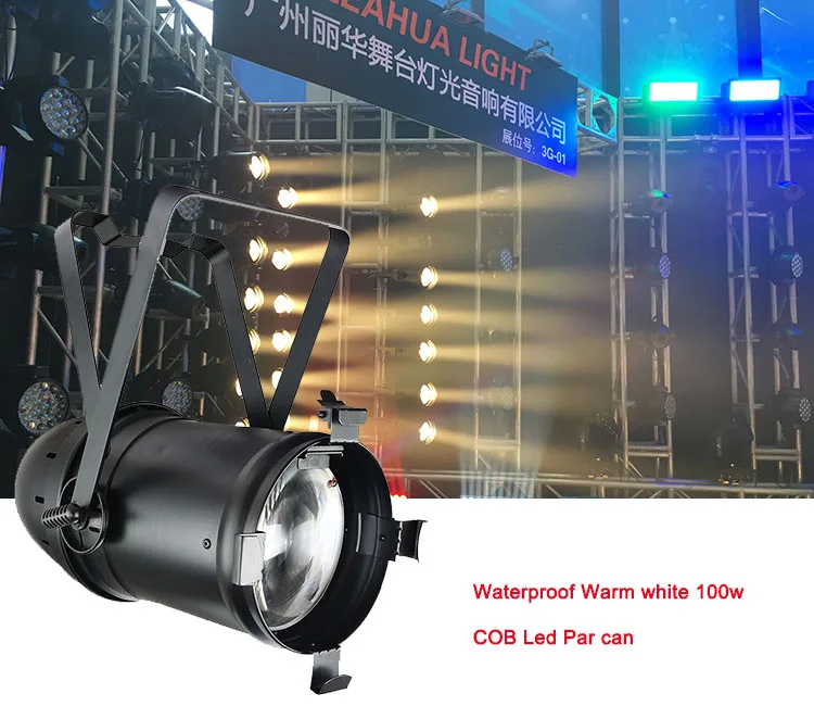 Par 3000k 100 Watt Cob Warm White Led Par Can With Manual Zoom Outdoor ...
