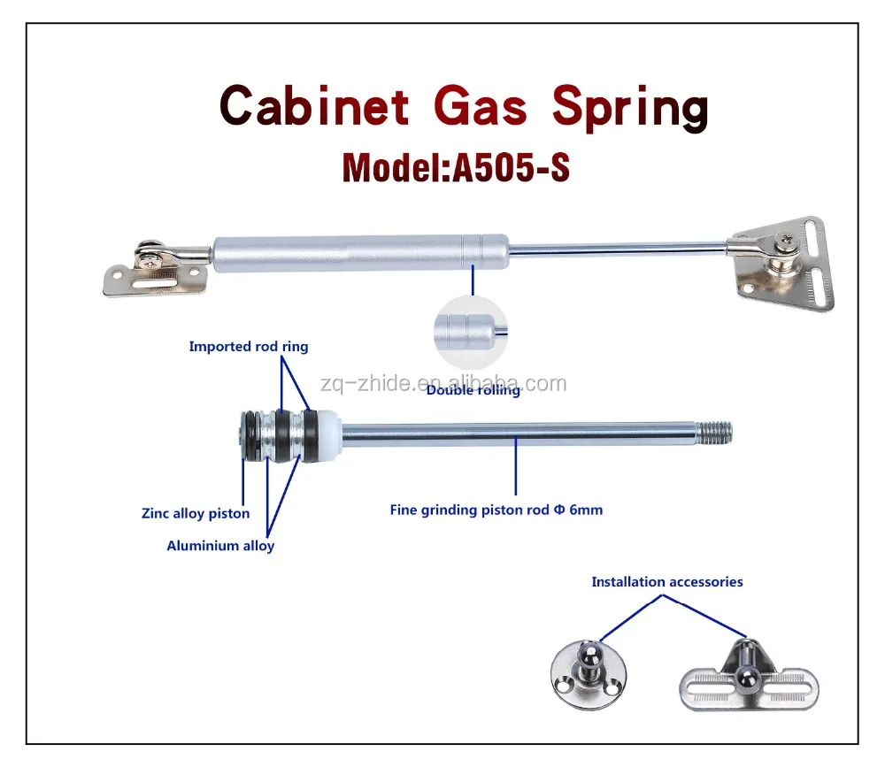 Chinese Automatic Adjustable Easy Lift Up Gas Spring Damper 60n 80n ...