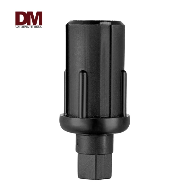 1-1/2'' 38mm Round Black Thermoplastic Adjustable Hex Feet Insert For ...