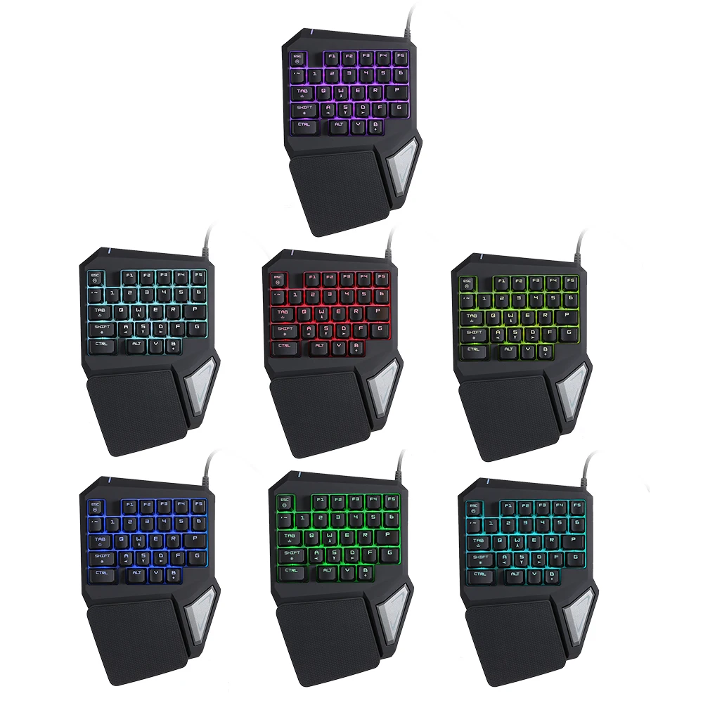 Delux T9 Pro Professional One Hand Gaming Keyboard Usb Wired E-sports ...