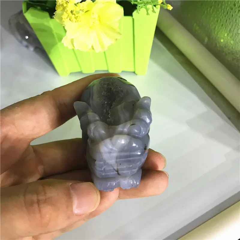 Pure Agate Jade Geodes Chinese Pixiu Animal Carvings For Business ...