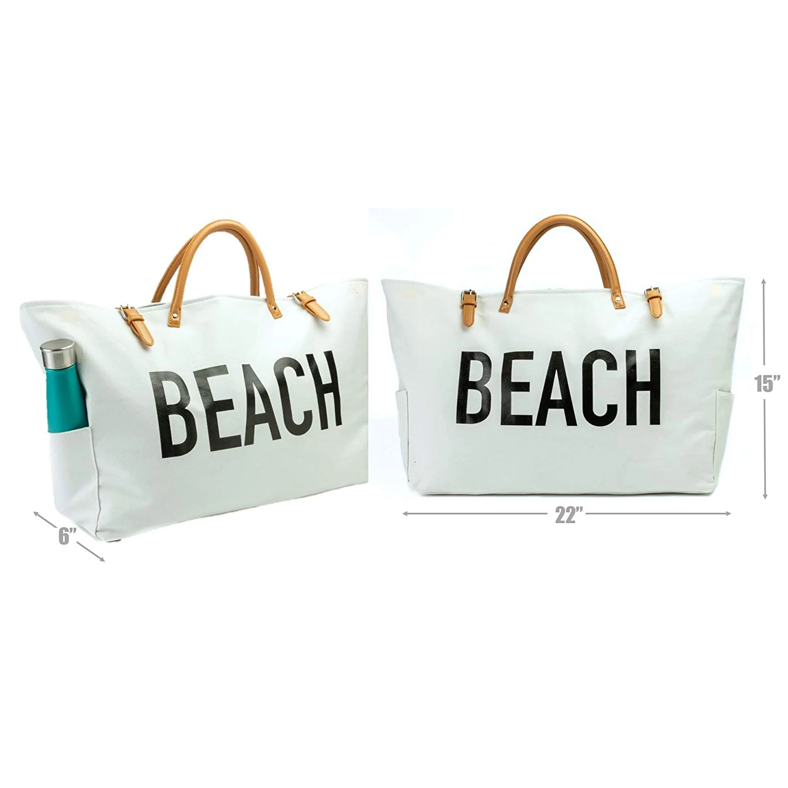 Custom Large Canvas Beach Bag - Durable & Stylish Tote