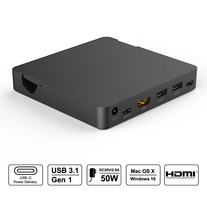 Usb C Aluminum Universal Mini Dock With Gigabit Ethernet And Hdmi Port ...