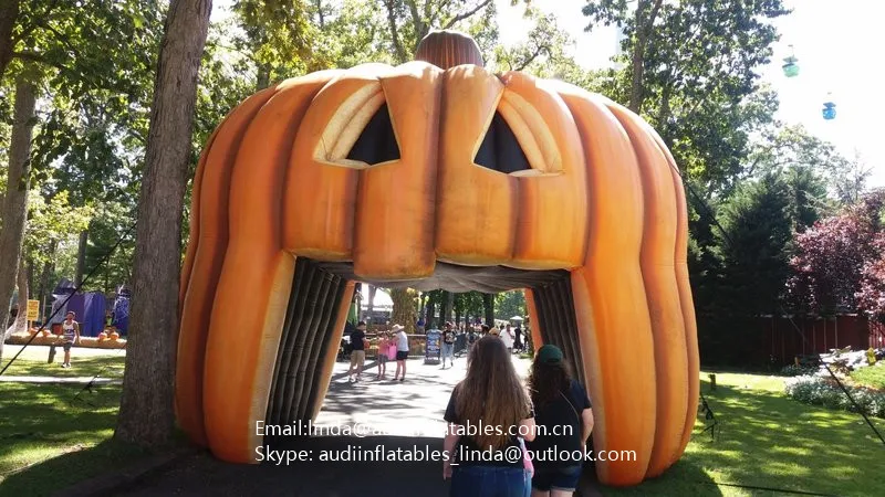 3m Tall Inflatable Pumpkin Tunnel For Halloween Decoration Outdoor ...